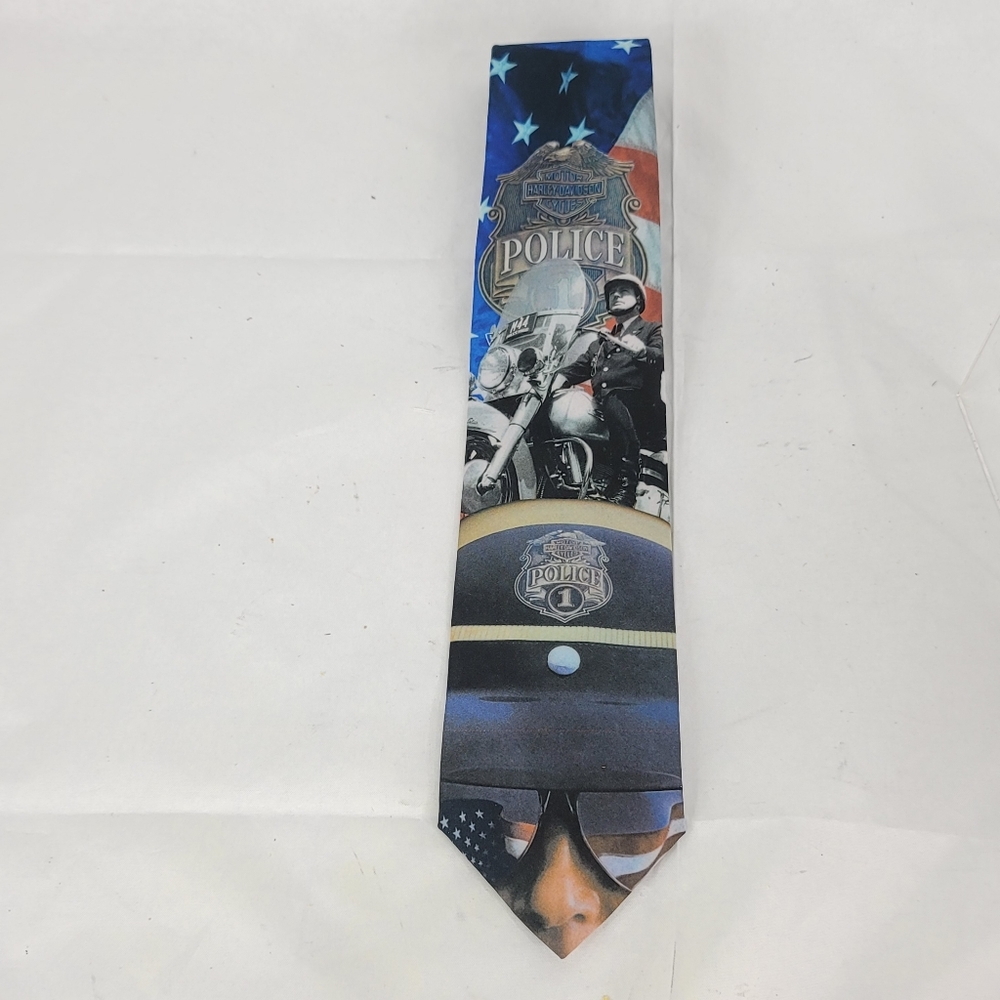 Harley Davidson Police Force Mens Necktie 1998 By Ral… - Gem